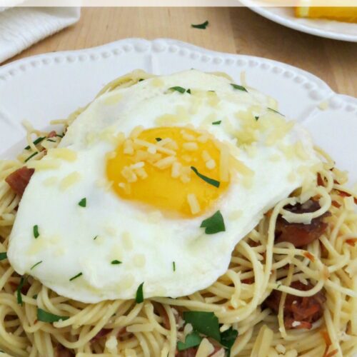 Ham and Egg Breakfast Pasta | Moms Need To Know