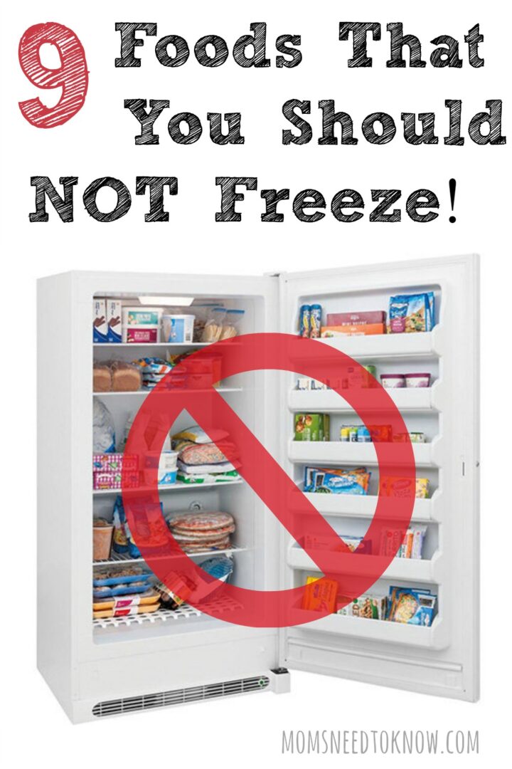 9 Foods That You Should Not Freeze